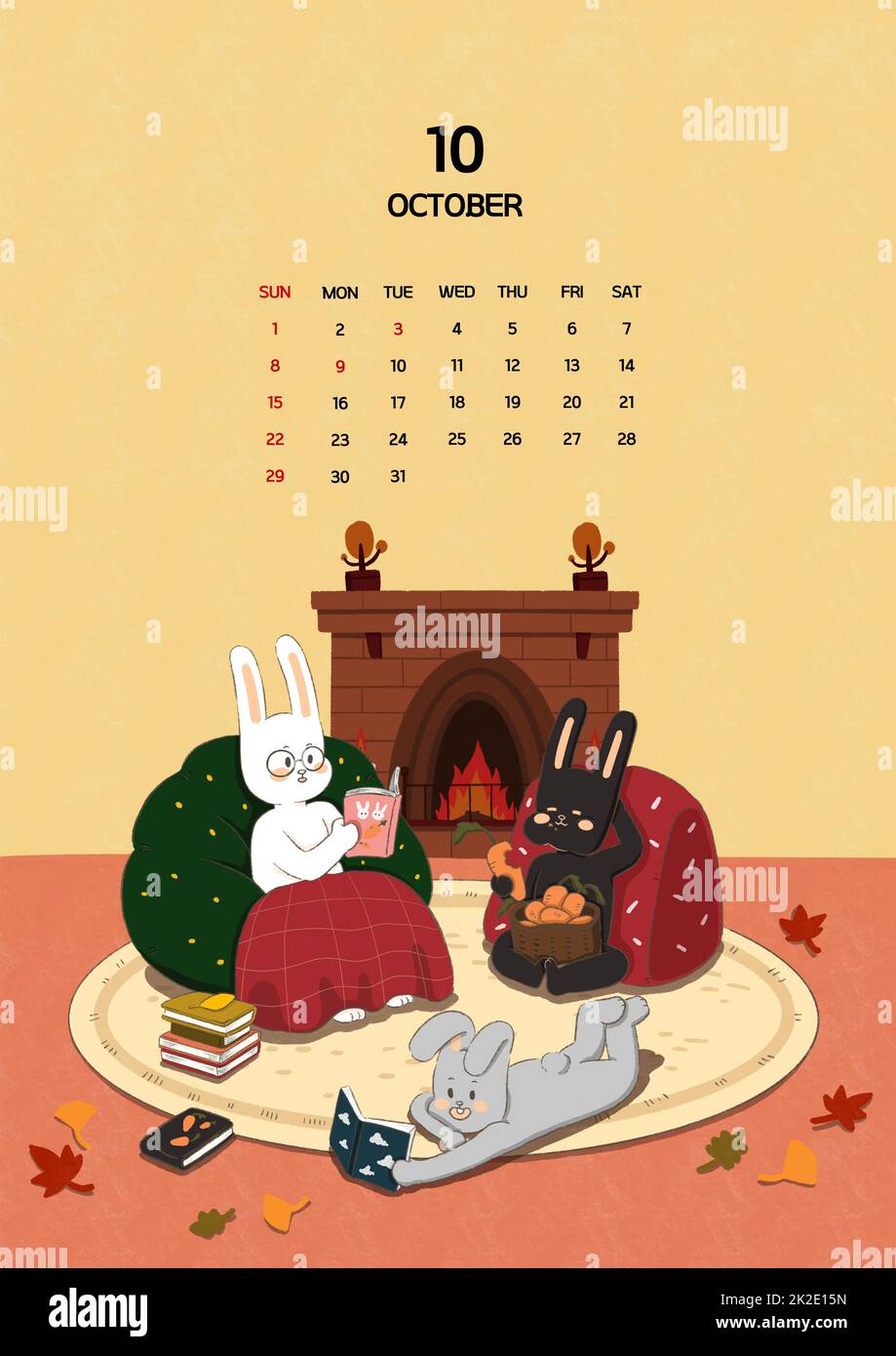 year 2023 theme cute rabbit characters illustration suitable for 12 ...