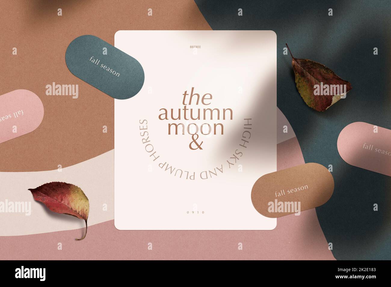 warm autumn graphic frame background with leaves and fall objects Stock ...