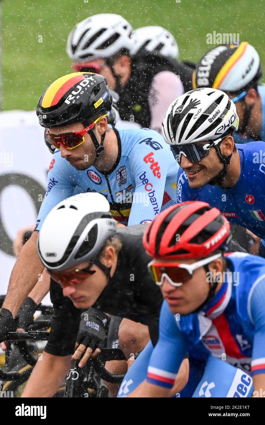 Belgian Vito Braet pictured in action during the U23 men road race at ...
