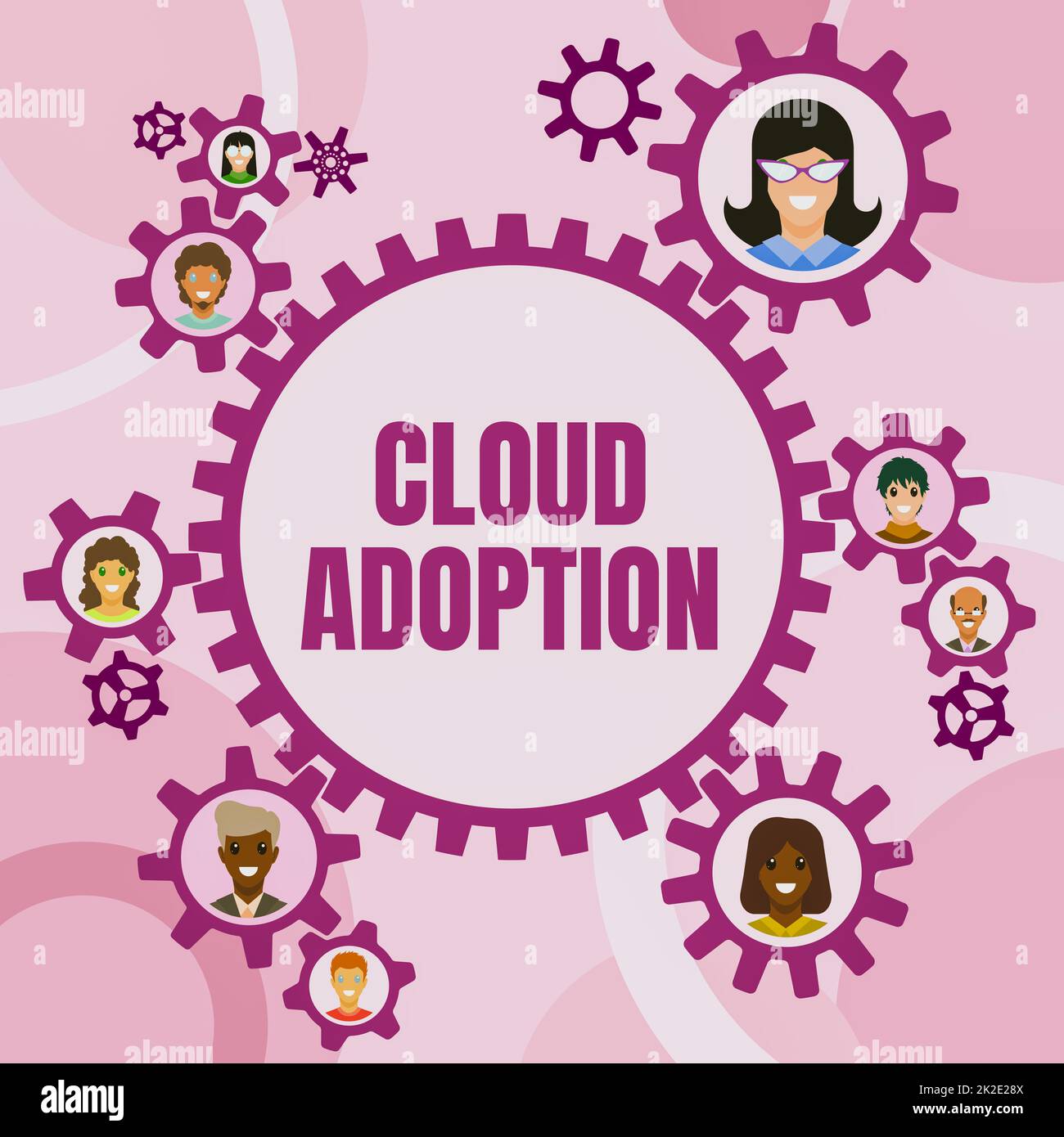 Conceptual caption Cloud Adoption. Business overview strategic move by ...