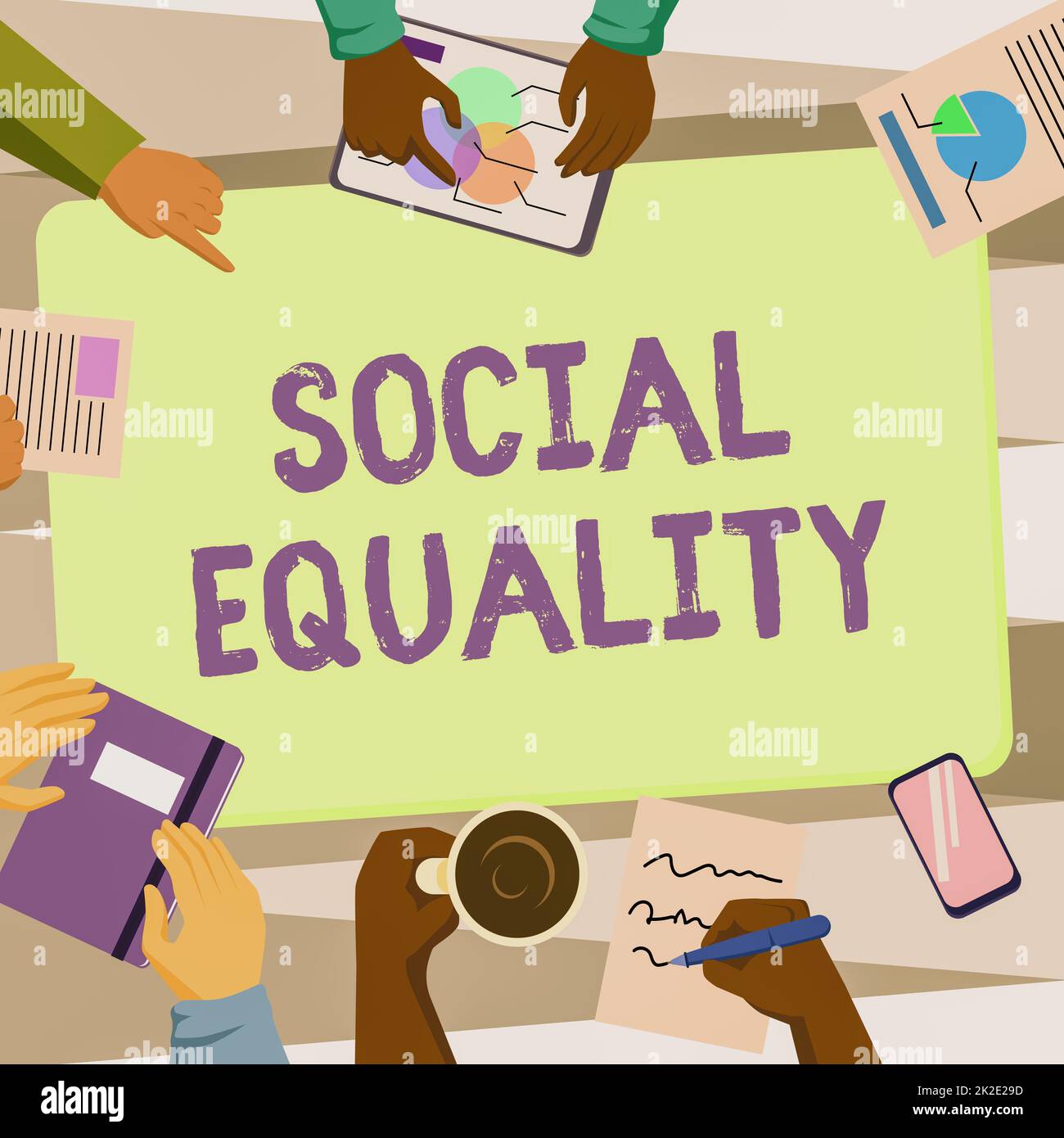 Conceptual display Social Equality. Business showcase applies concerns ...