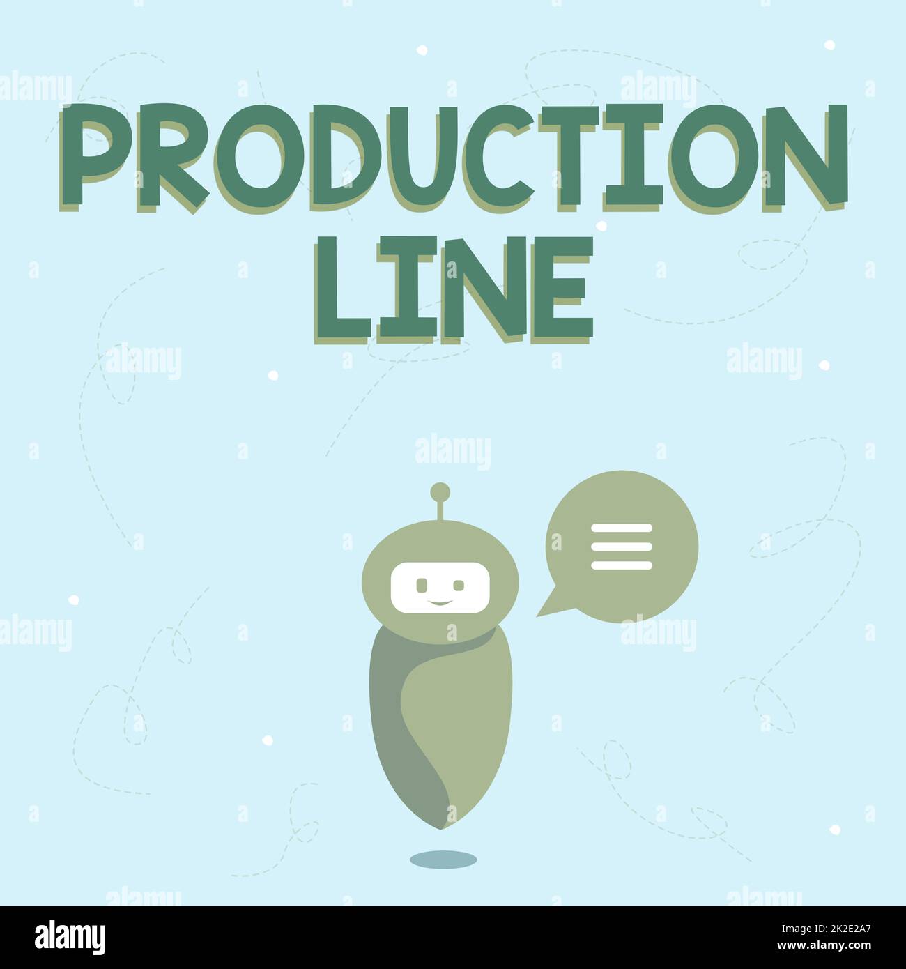 Text sign showing Production Line. Business showcase set of sequential ...