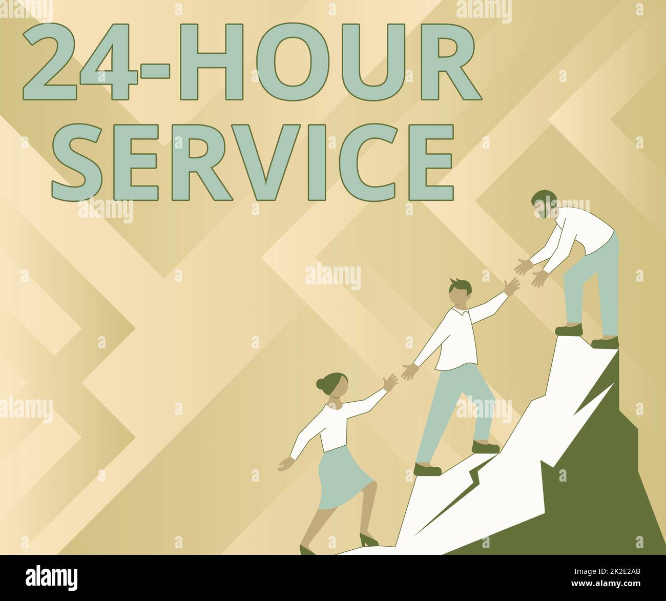 Text caption presenting 24 Hour Service. Internet Concept service that ...