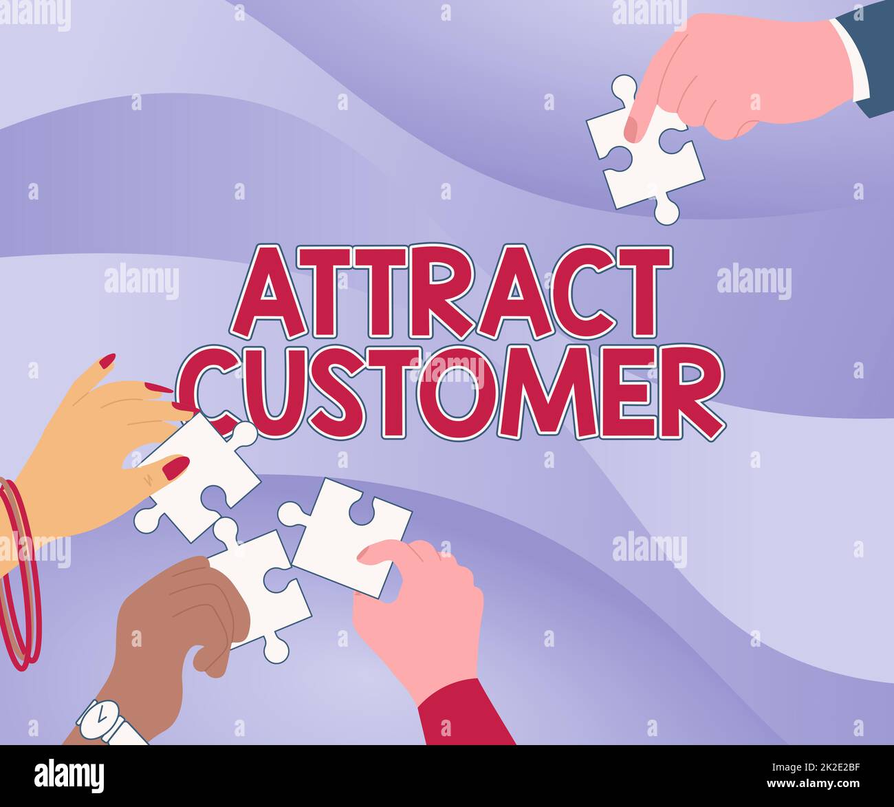 Conceptual Display Attract Customer Word Written On To Bring More Customers Or Clients To Your