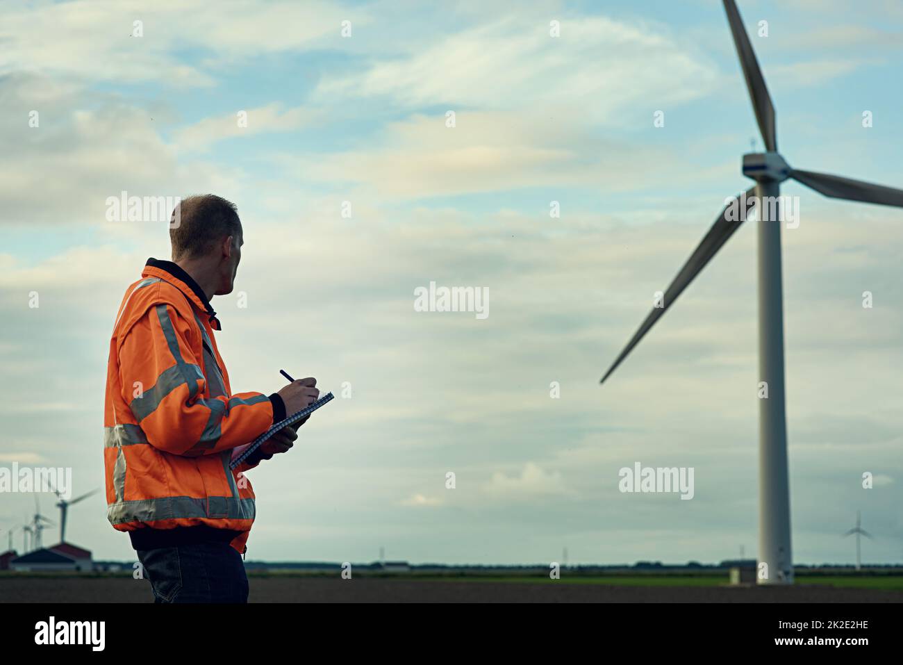 Male wind power plant worker hi-res stock photography and images - Alamy
