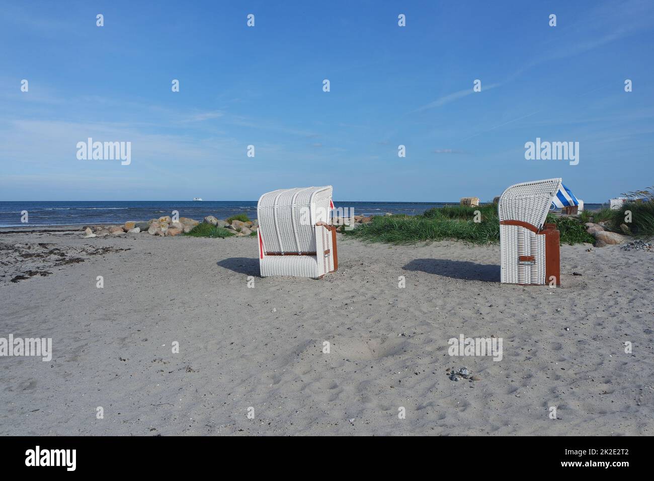 Fehmarn, beach chairs on the beach Stock Photo - Alamy