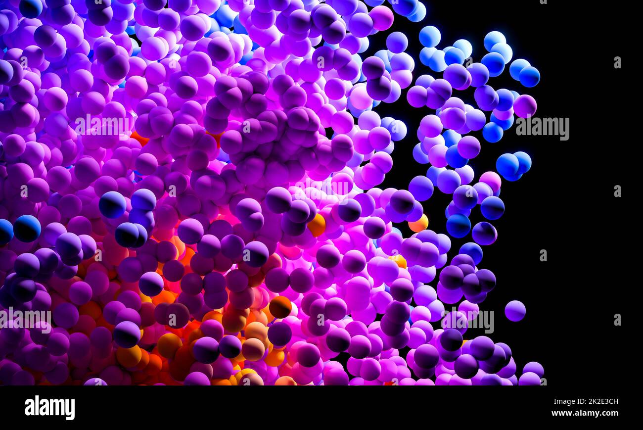 abstract colorful spheres on black Stock Photo - Alamy