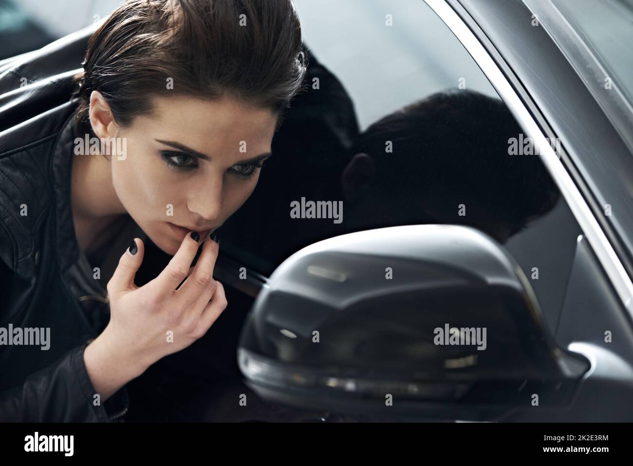Car side shot person inside hi-res stock photography and images - Alamy