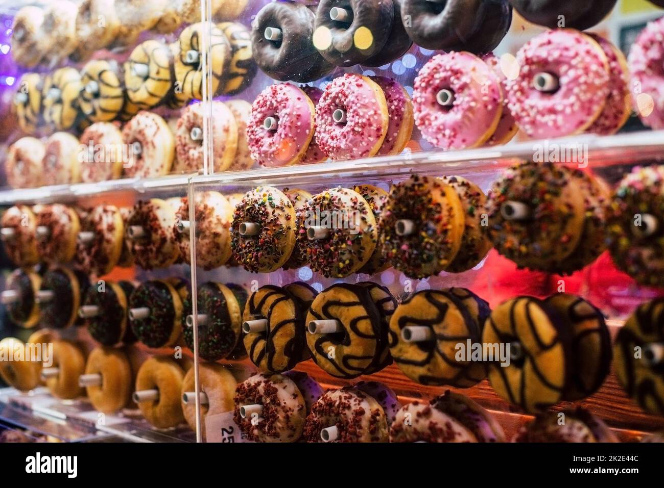 Set beautiful colorful donuts hi-res stock photography and images - Alamy