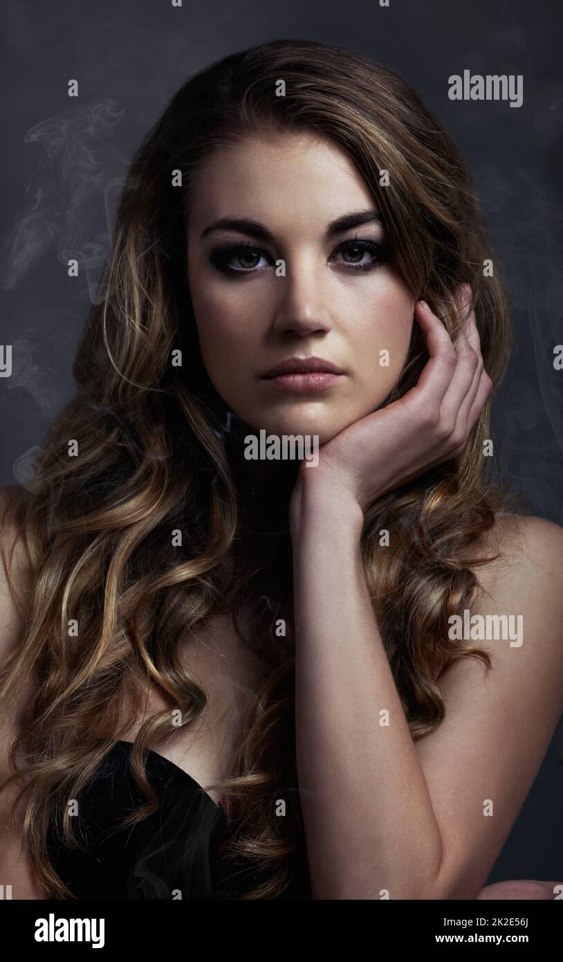 Woman smoke studio hi-res stock photography and images - Alamy