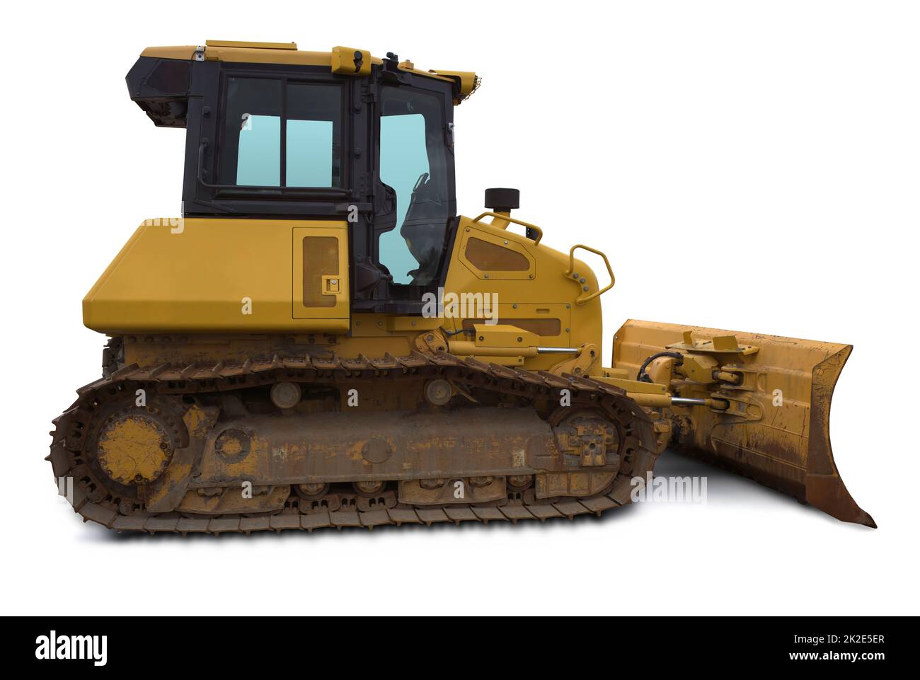 construction yellow heavy equipment bulldozer track excavator earth ...