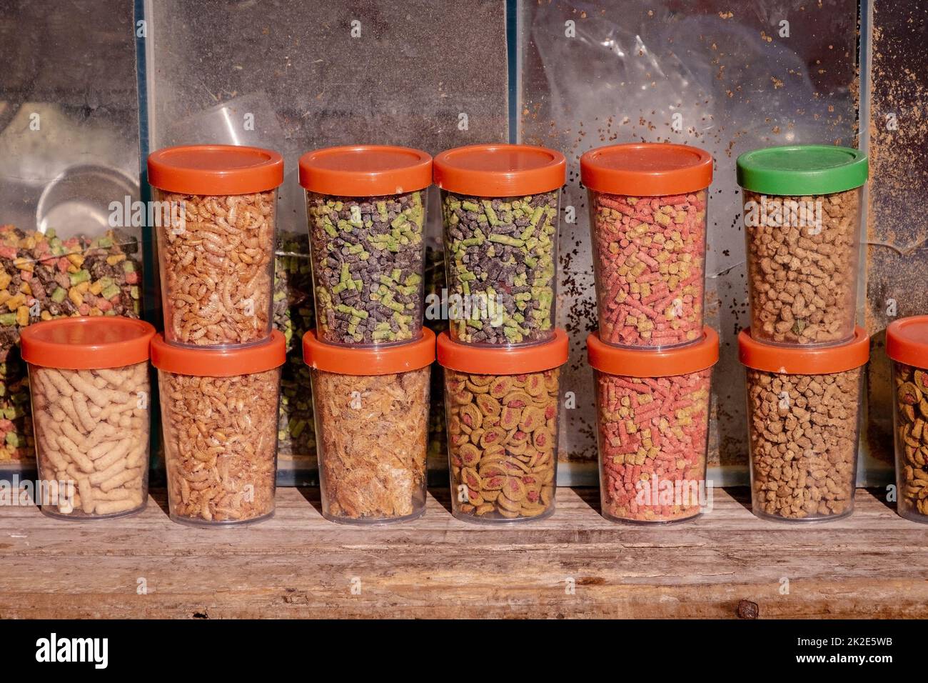 Aquarium pet fish food Stock Photo - Alamy