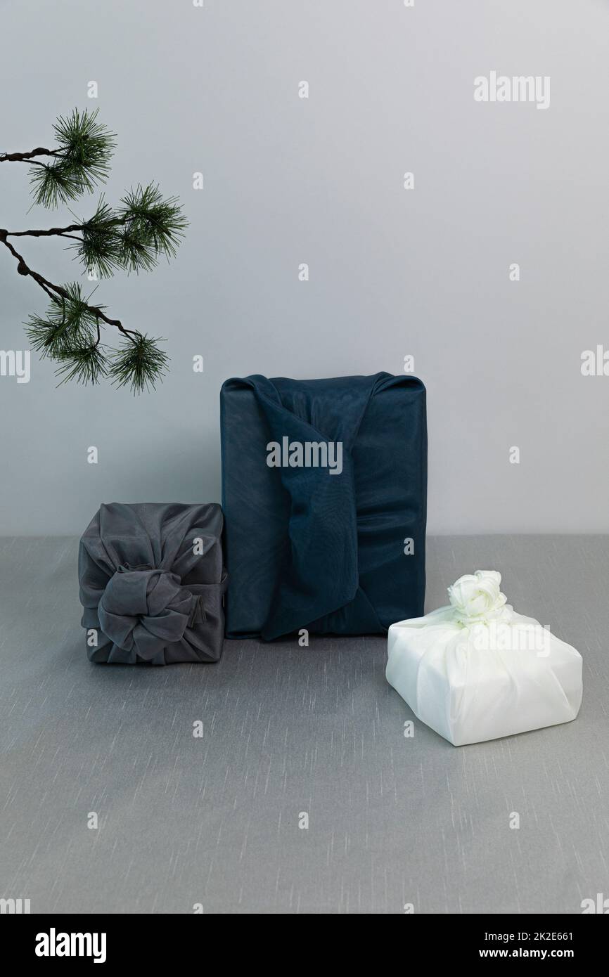 Korean traditional gift packaging with silk clothes Stock Photo - Alamy