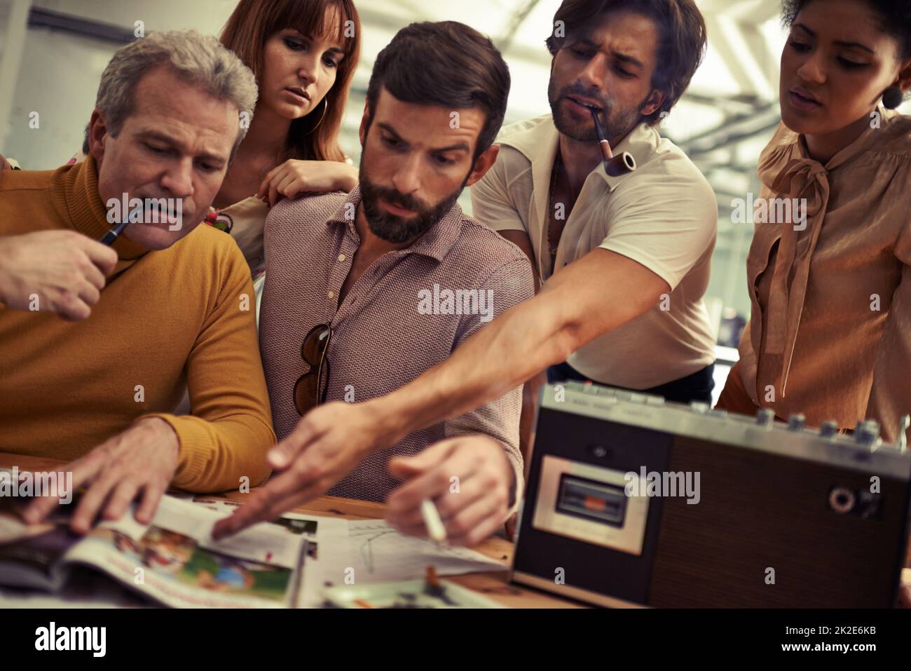 Retro 70s office hi-res stock photography and images - Alamy