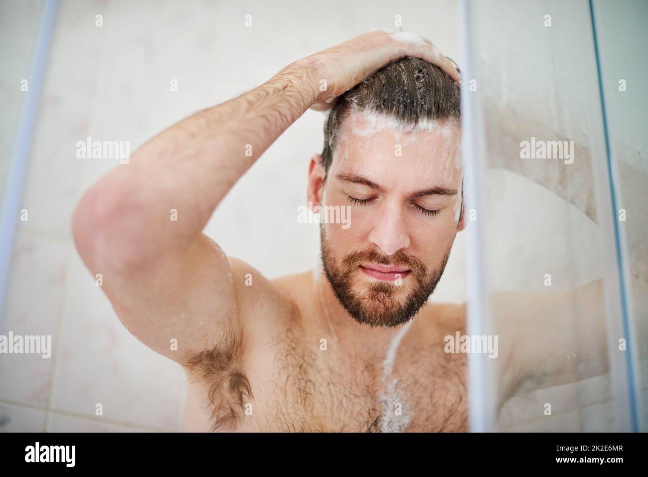 Man shower handsome hi-res stock photography and images - Alamy