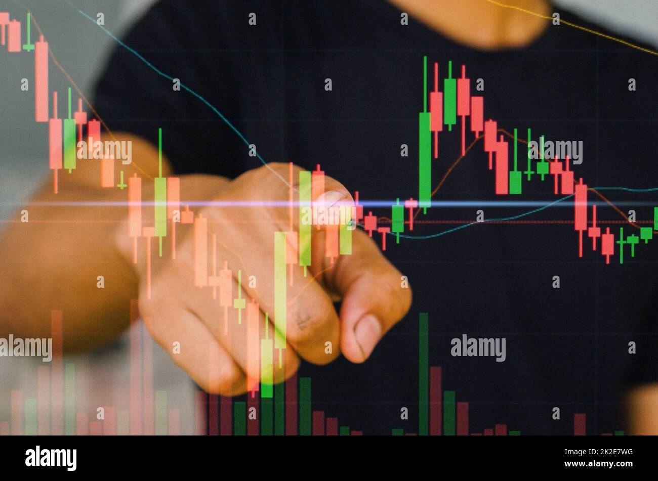 candlestick graph chart auto trade, business finance investment stock exchange market concept ...