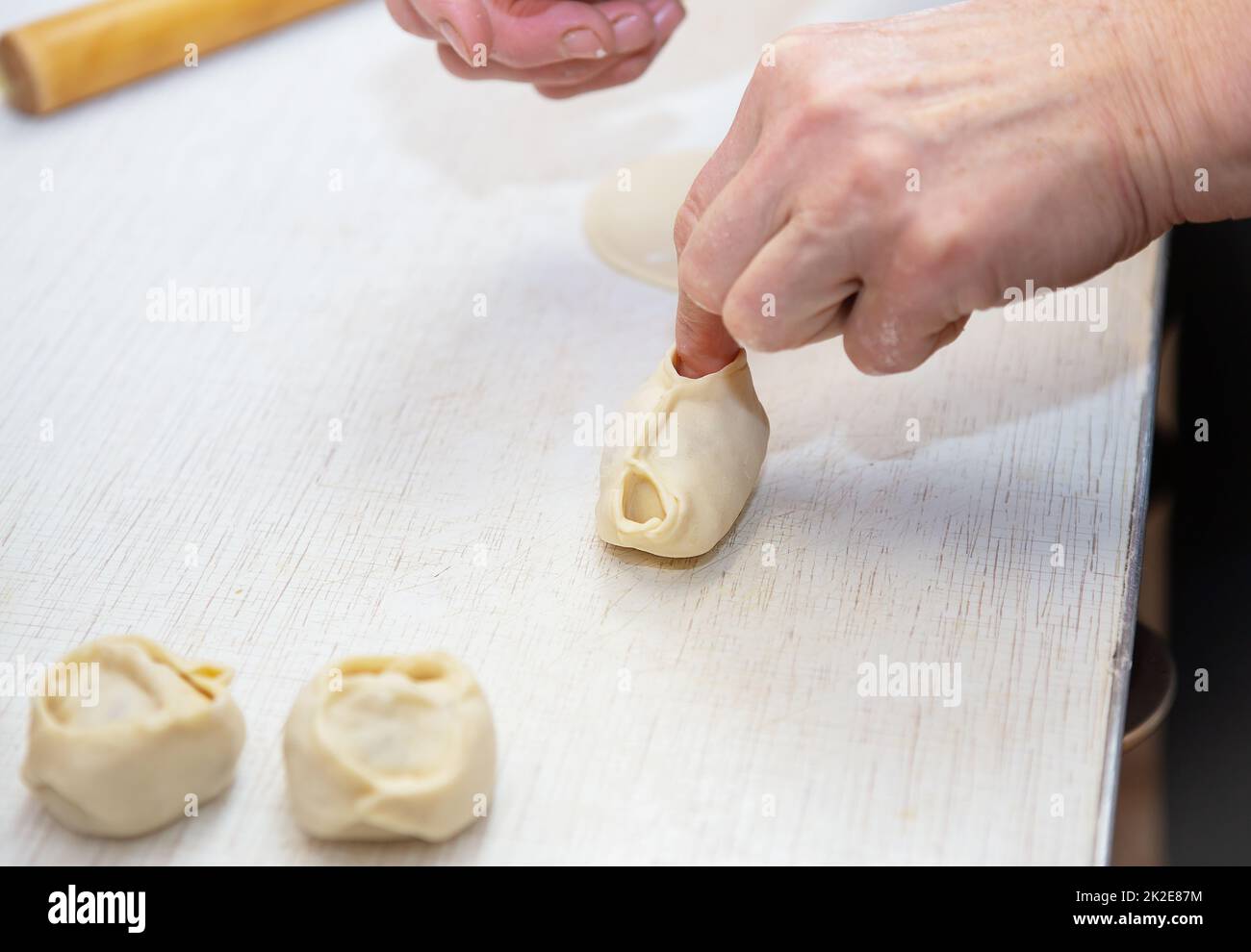 Cooking process. Manti is a very popular recipe in most cuisines ...