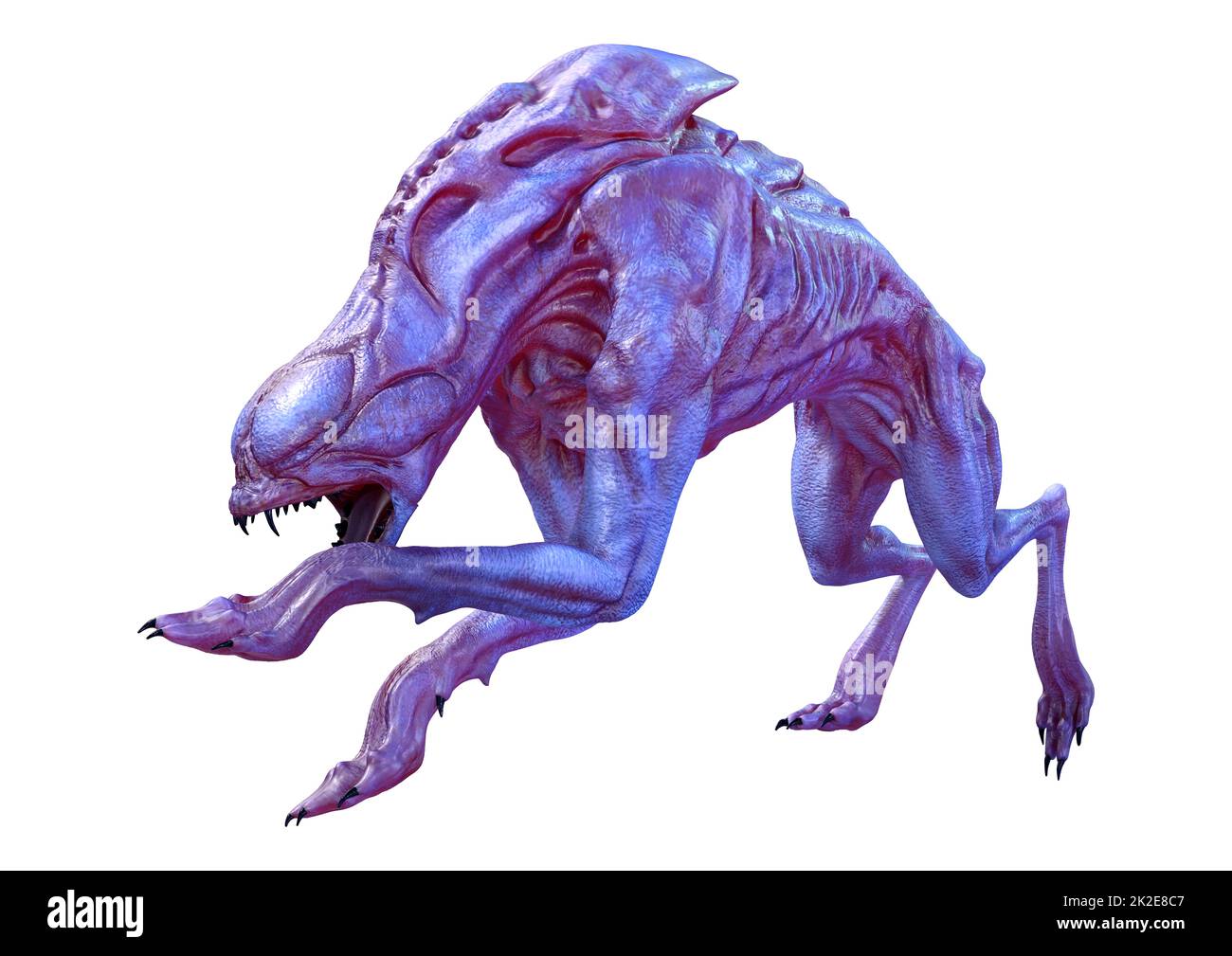 3D Rendering Alien Dog on White Stock Photo - Alamy