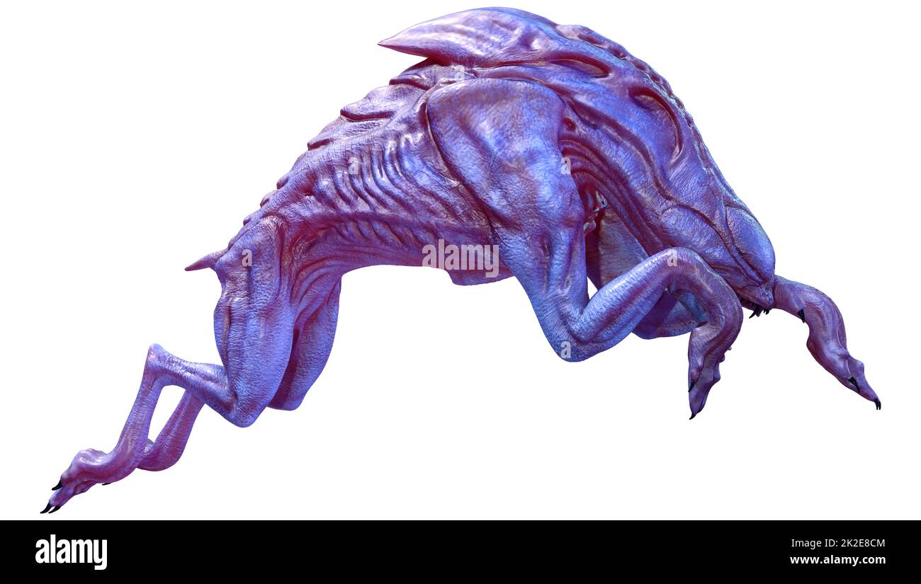 3D Rendering Alien Dog on White Stock Photo - Alamy