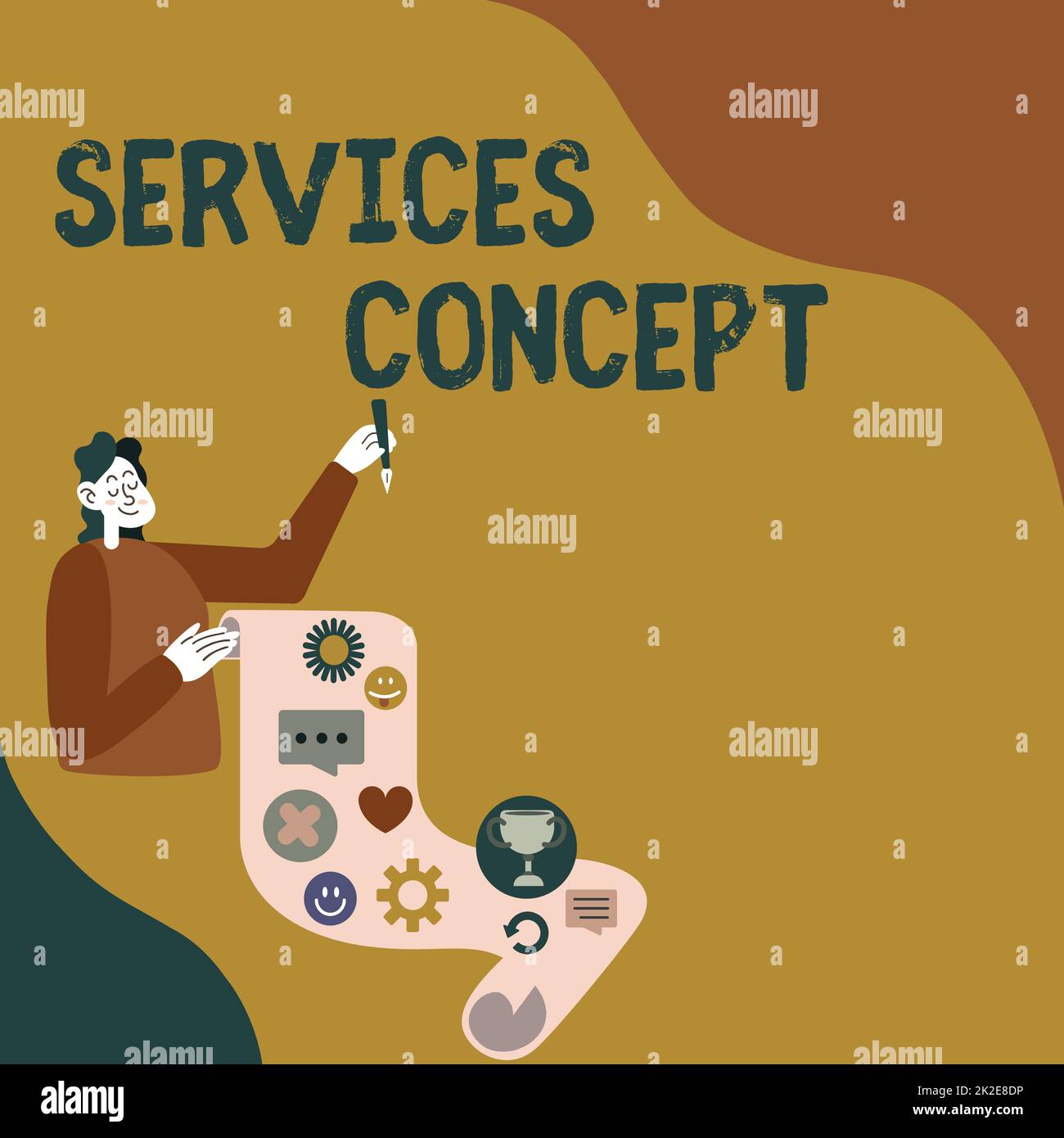 Conceptual display Services Concept. Business concept mediate between ...