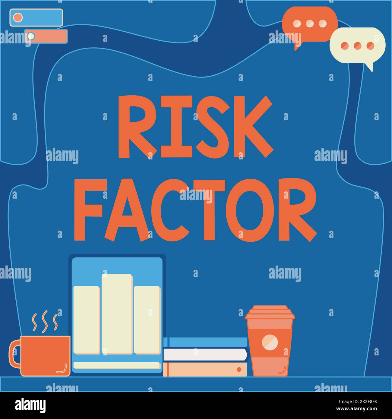 Text caption presenting Risk Factor. Word Written on Characteristic ...