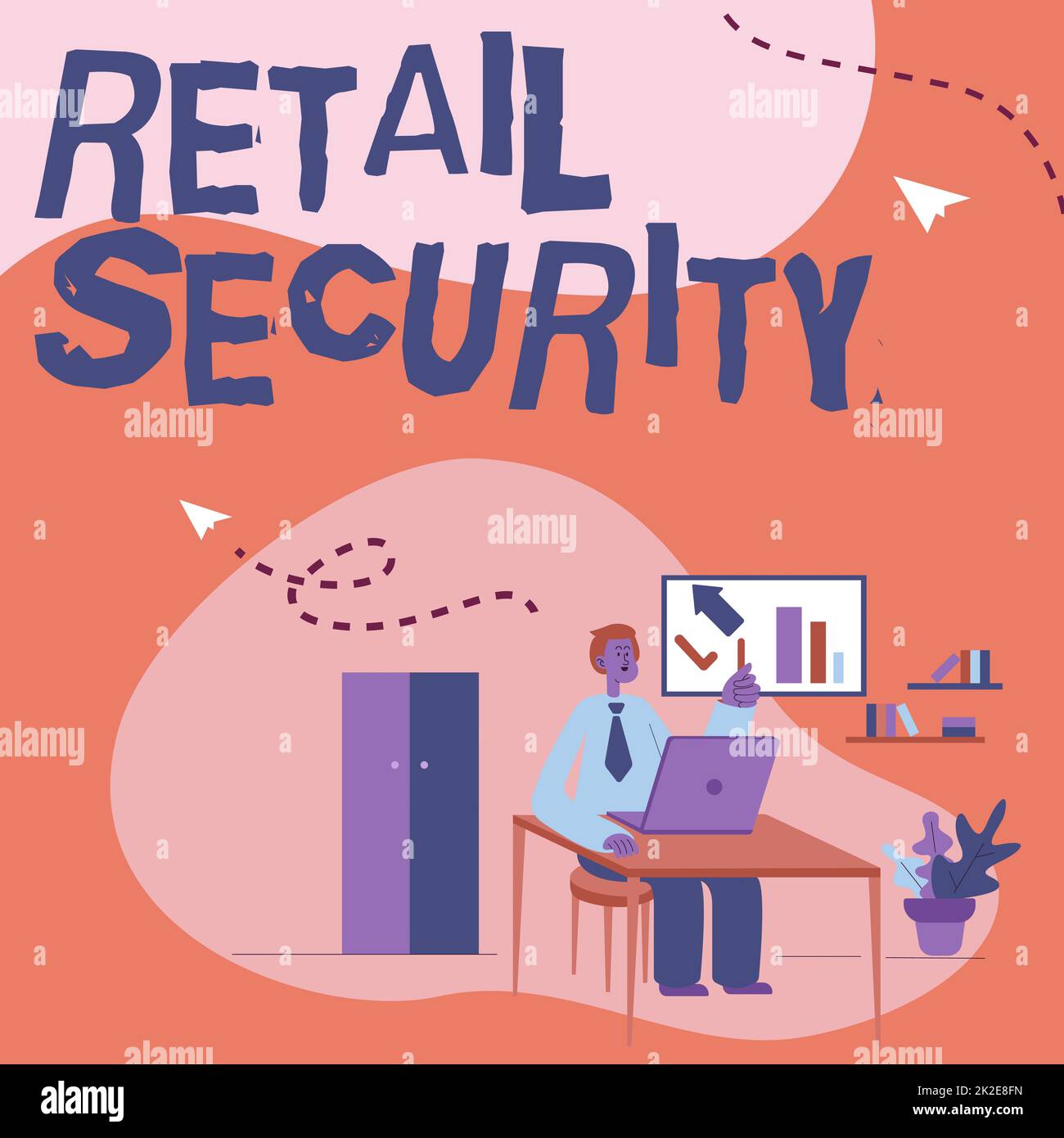 Text caption presenting Retail Security. Business approach process ...