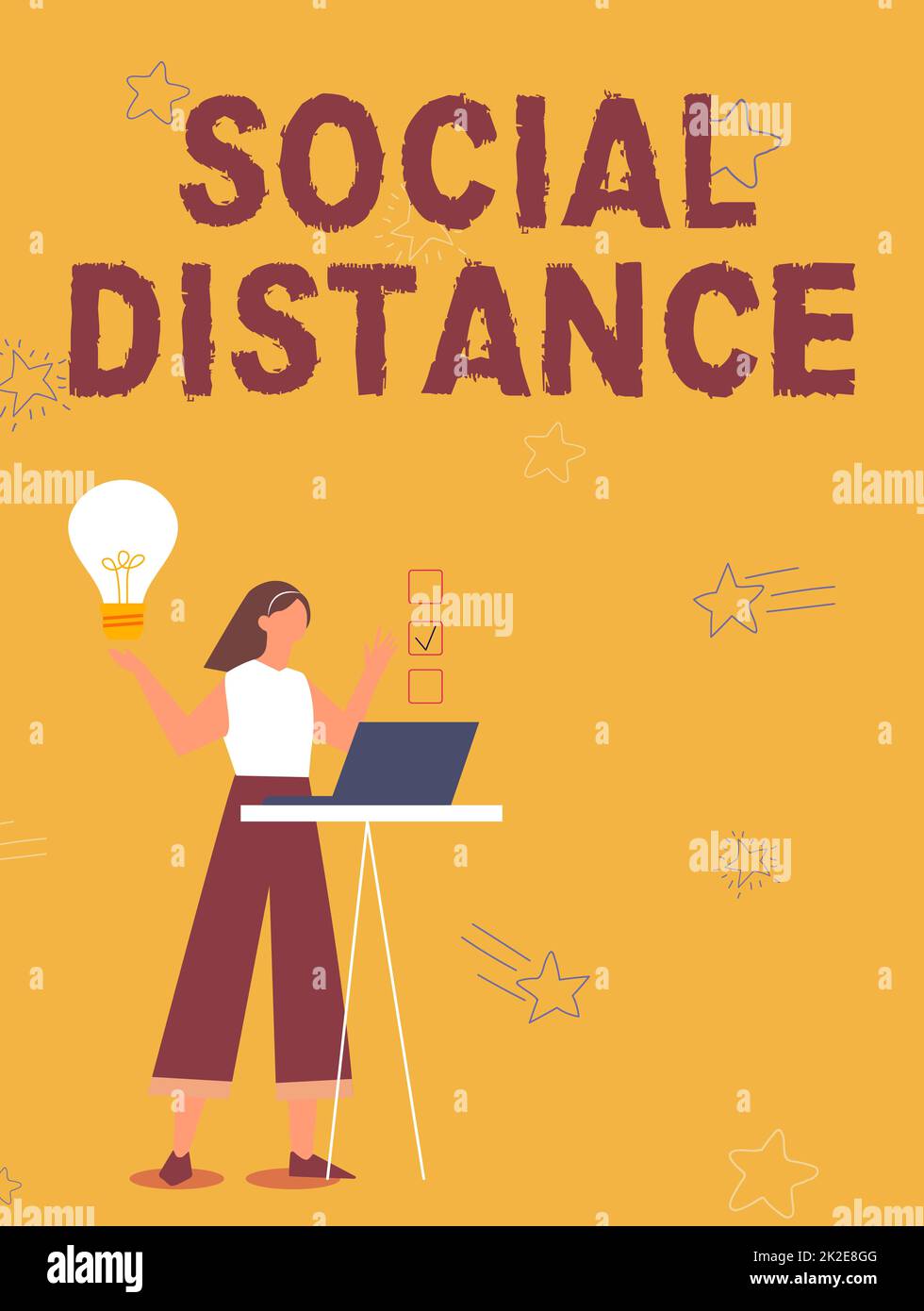 Text showing inspiration Social Distance. Business showcase degree of ...