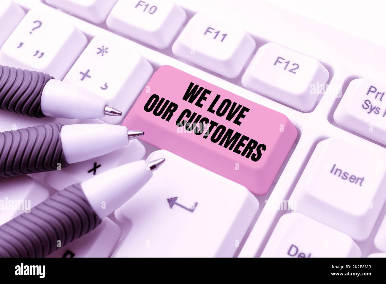 Inspiration showing sign We Love Our Customers. Business concept We ...