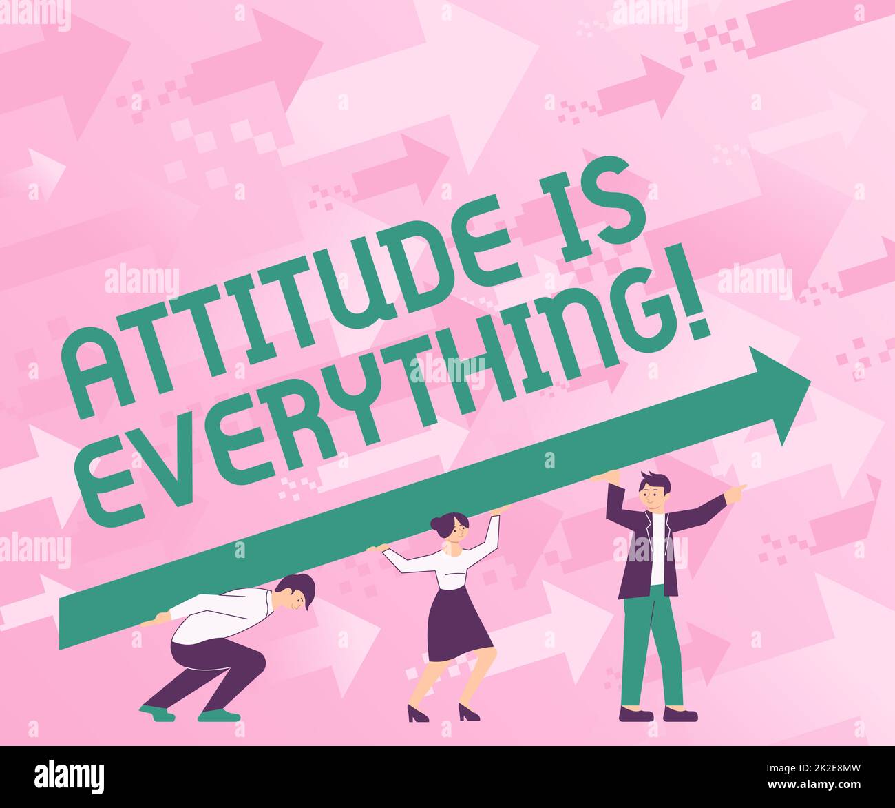 Text showing inspiration Attitude Is Everything. Internet Concept ...