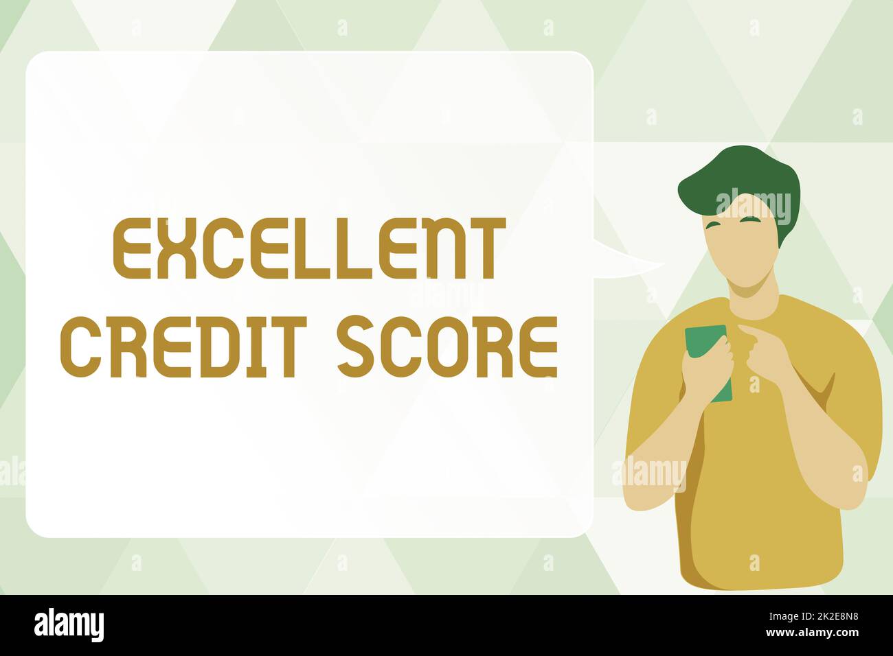 Text showing inspiration Excellent Credit Score. Word for number that ...