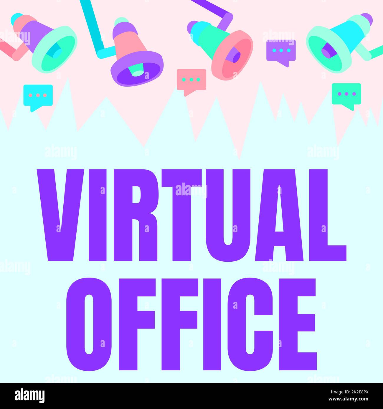 Sign displaying Virtual Office. Conceptual photo Virtual Office Monitor ...