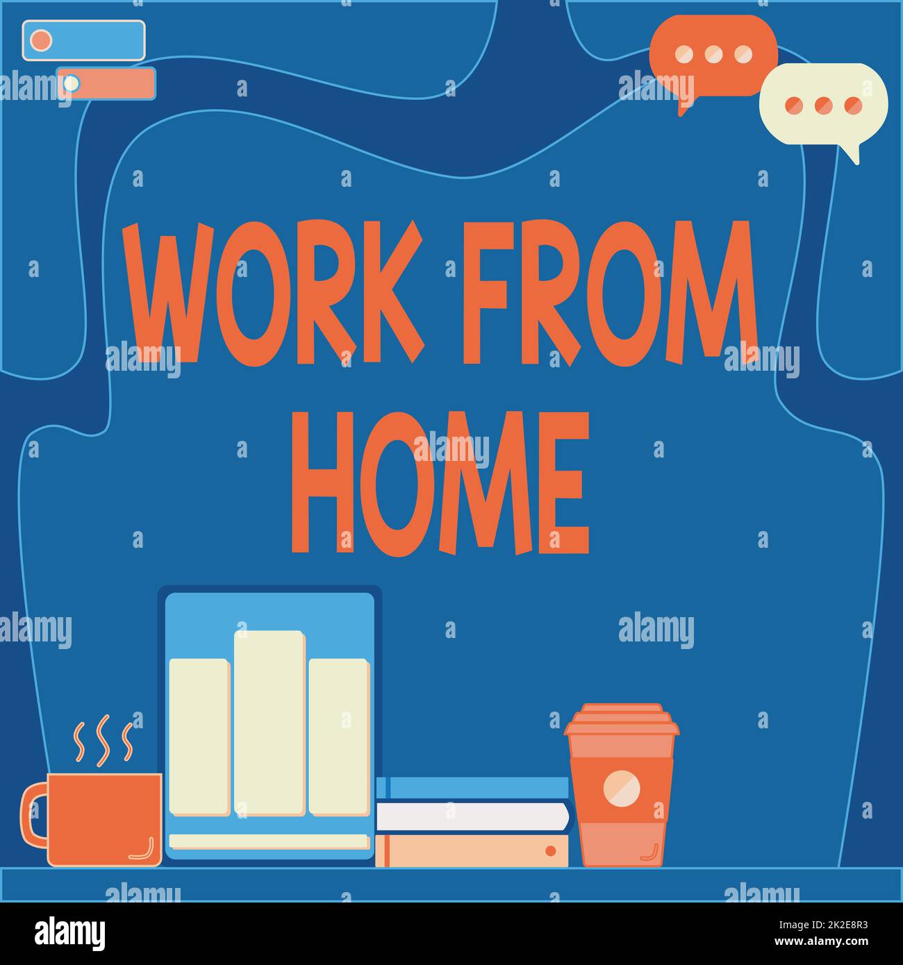 Sign displaying Work From Home. Conceptual photo Work From Home Office ...