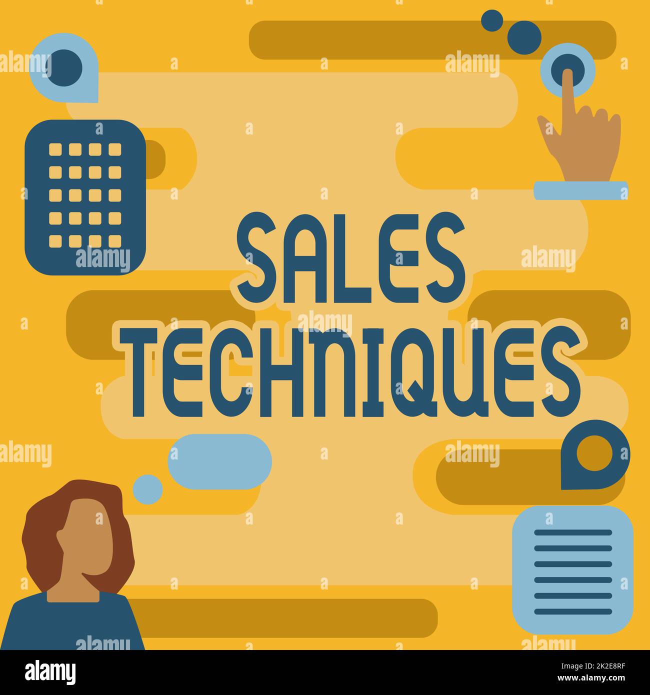 Conceptual caption Sales Techniques. Internet Concept methods that ...