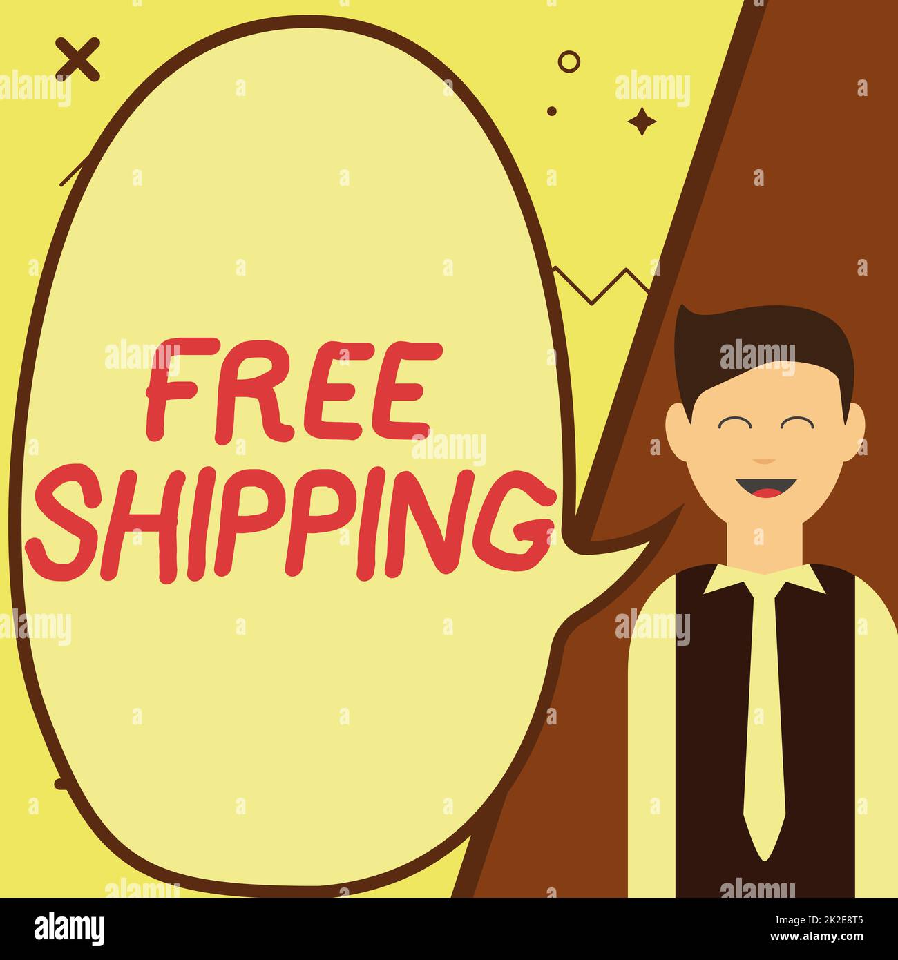 Writing Displaying Text Free Shipping Word Written On Tactic Used Primarily By Online Vendors