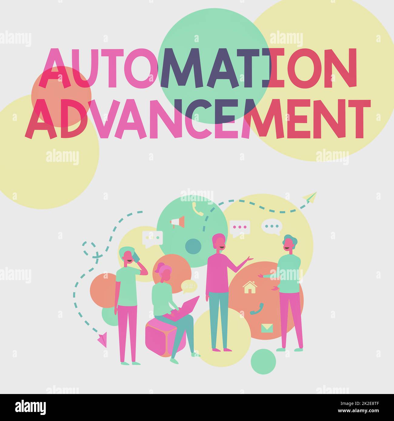 Conceptual caption Automation Advancement. Business concept application ... Conceptual caption Automation Advancement. Business concept application ...