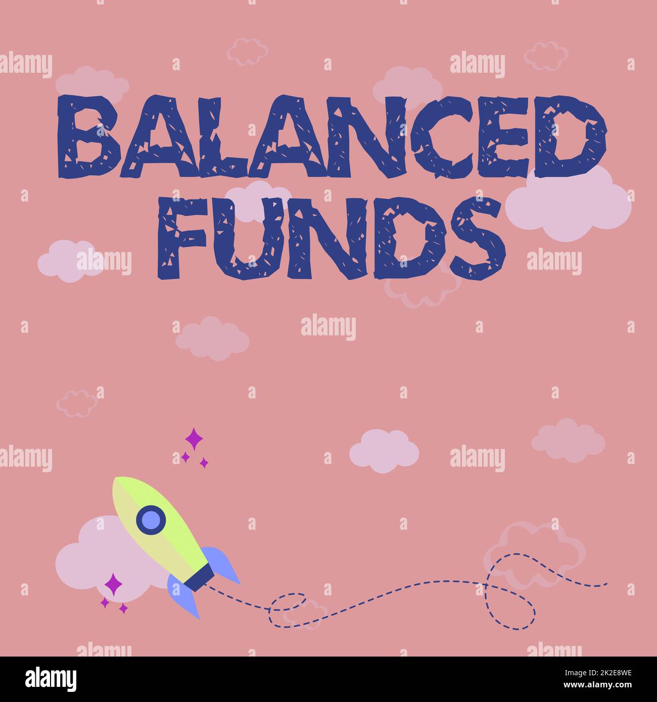 Text caption presenting Balanced Funds. Business showcase hybrid mutual ...