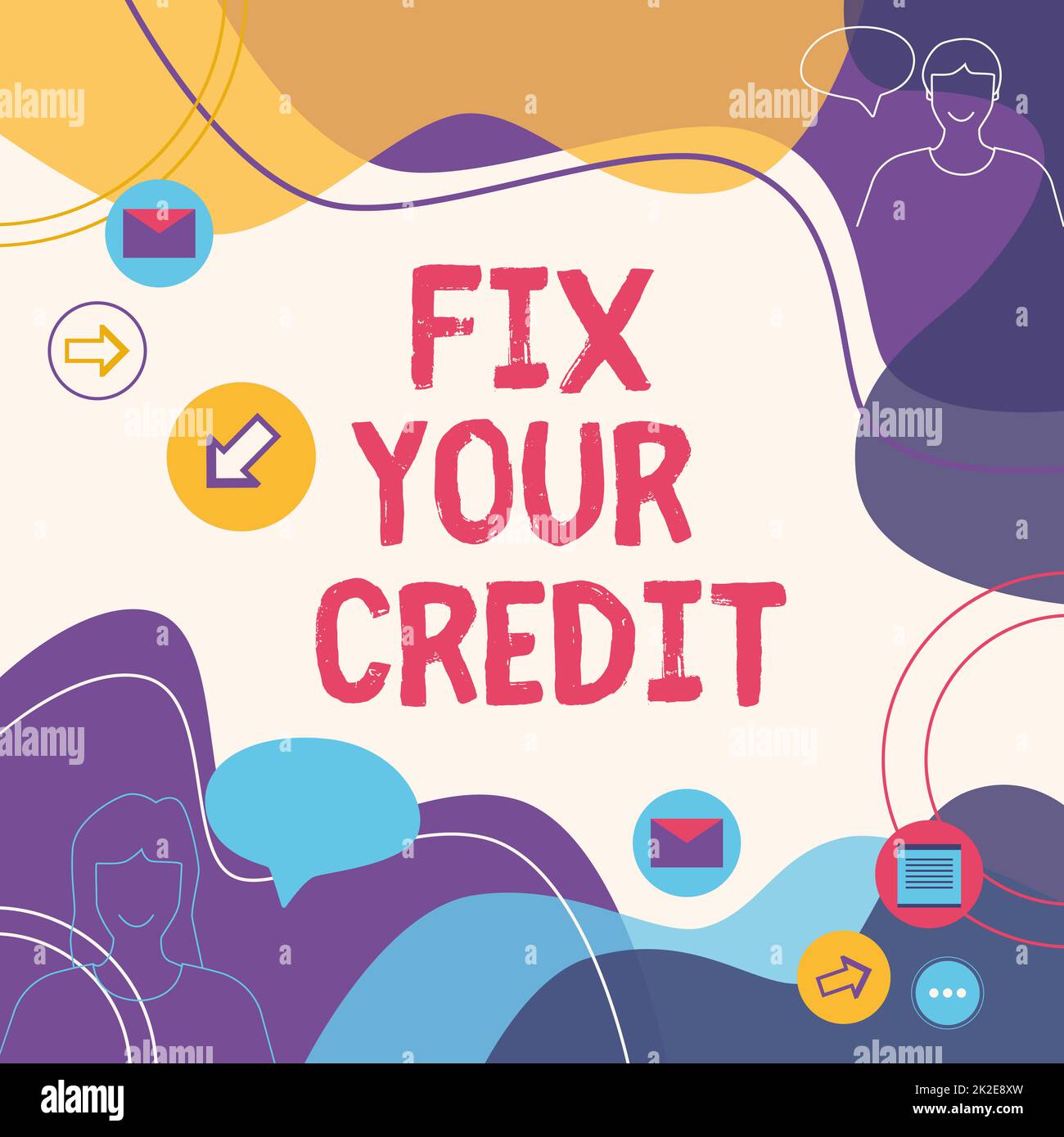Text showing inspiration Fix Your Credit. Business concept Keep ...
