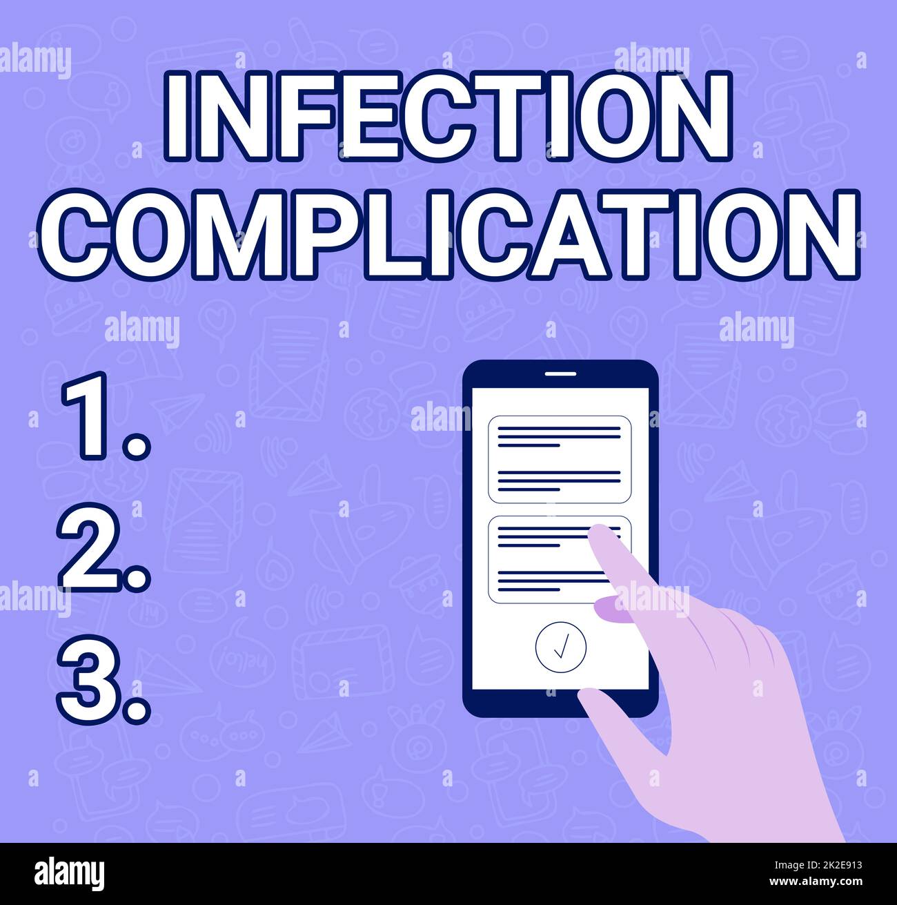 Text caption presenting Infection Complication. Business overview ...