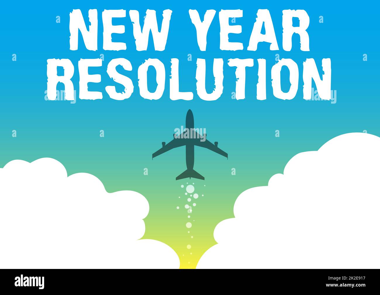 Text caption presenting New Year Resolution. Concept meaning promise ...