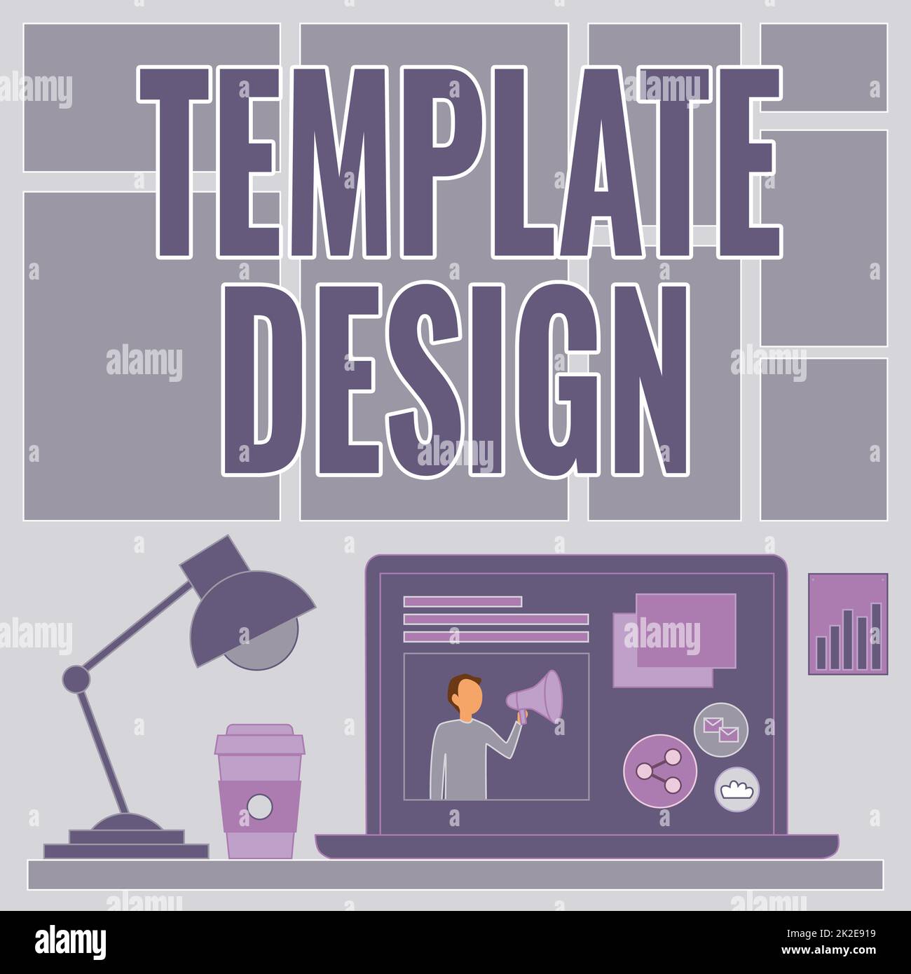 Text sign showing Template Design. Business idea an overall layout or blueprint with a format to ...