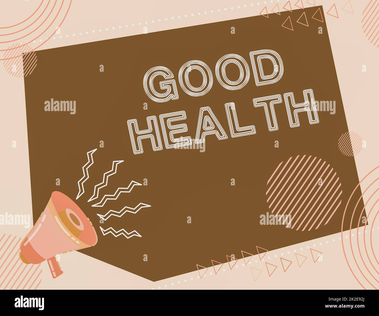 Text sign showing Good Health. Word for state of being vigorous and ...