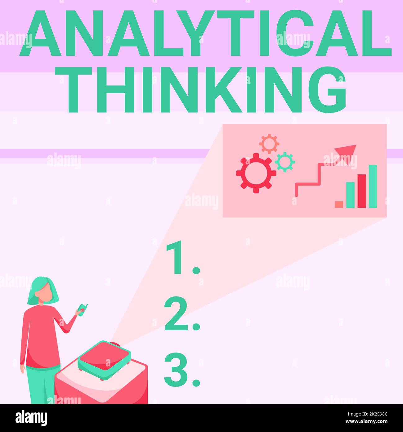 Conceptual caption Analytical Thinking. Internet Concept break down ...
