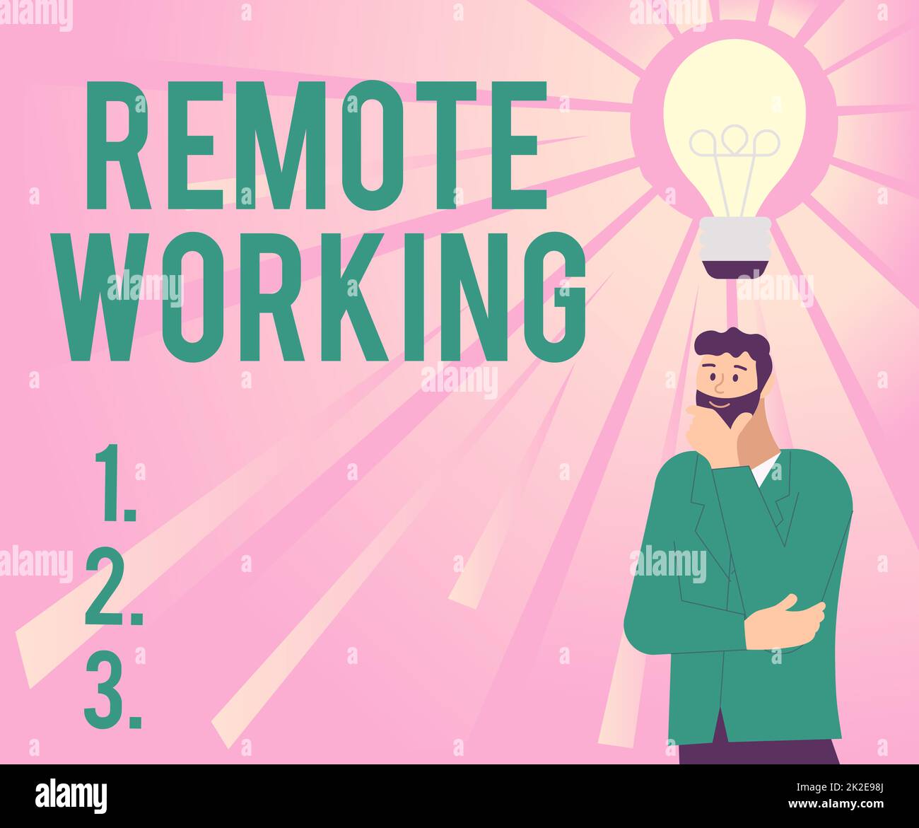 Writing displaying text Remote Working. Business concept situation in ...