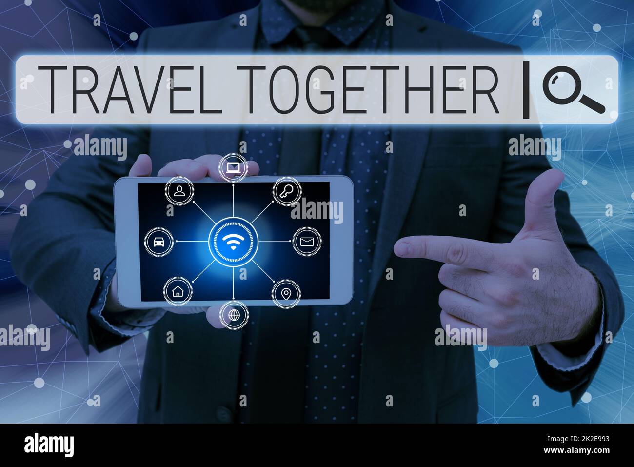 Text showing inspiration Travel Together. Conceptual photo ...