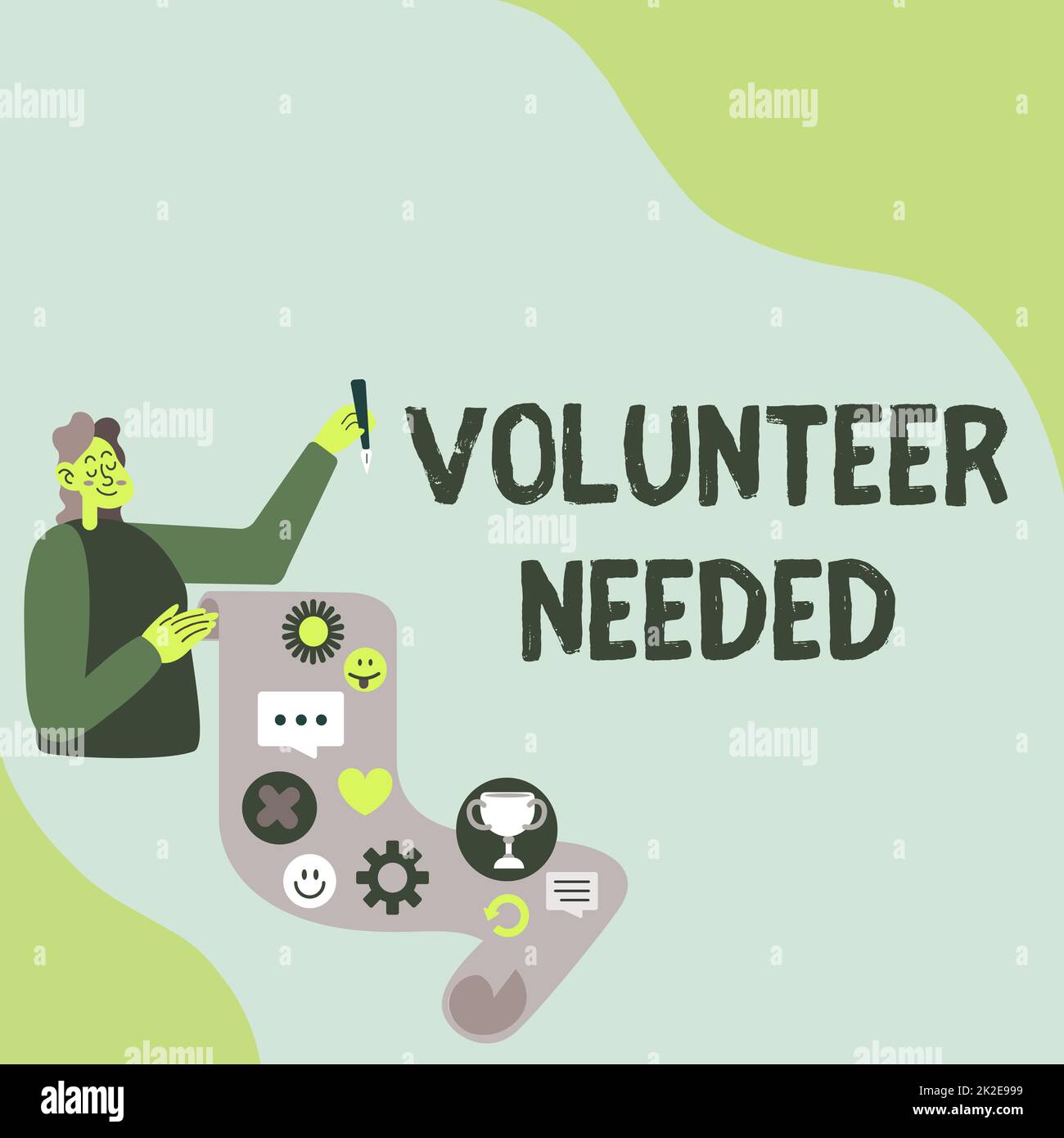 Text showing inspiration Volunteer Needed. Conceptual photo Volunteer ...