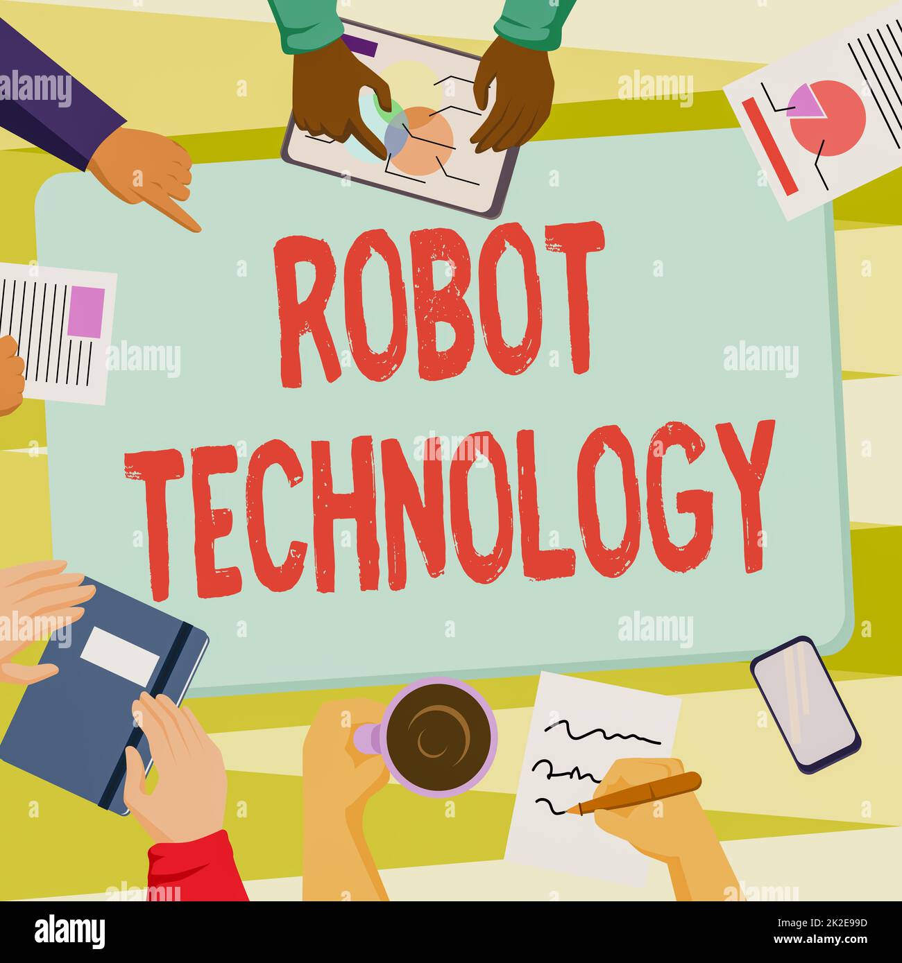 Hand writing sign Robot Technology. Business concept develop machines ...