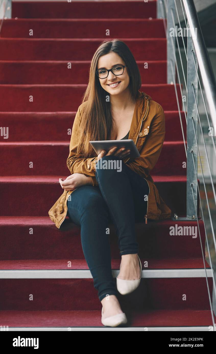 Student With Modern Staircase At University Campus Stock Photo - Alamy