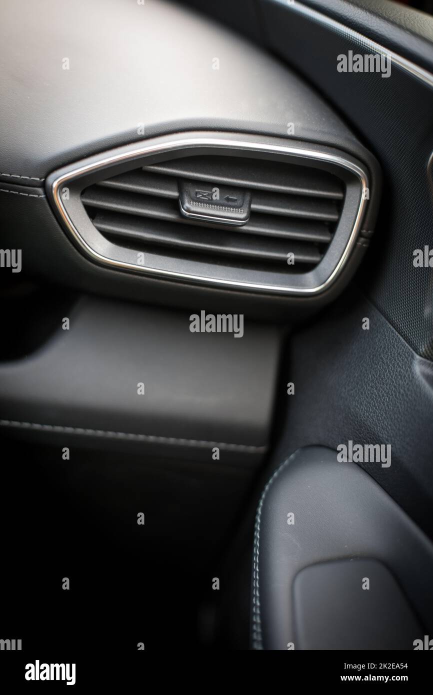 Modern car air vents on the dashboard Stock Photo - Alamy