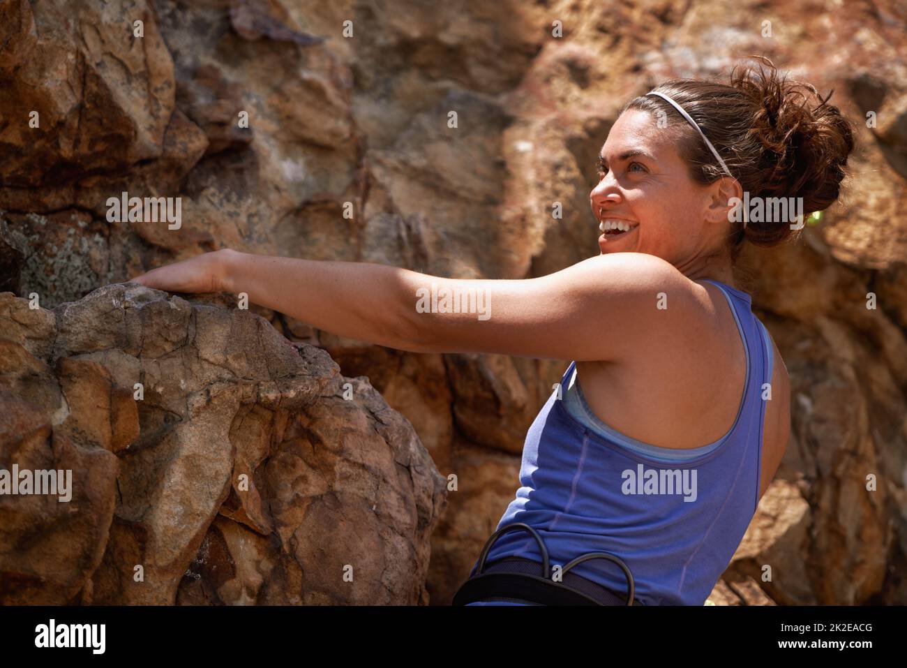 Female rock climber hi-res stock photography and images - Alamy