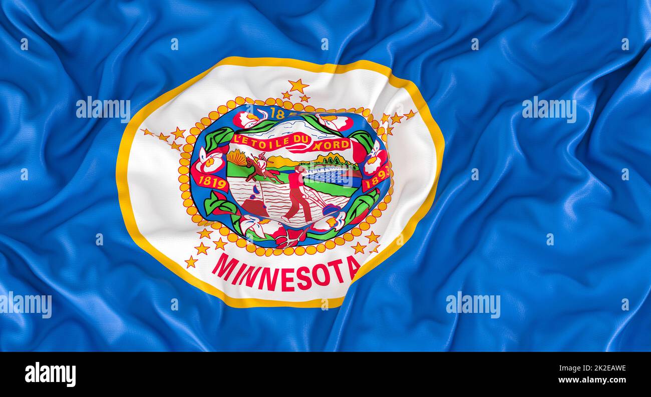 minnesota state flag Stock Photo - Alamy